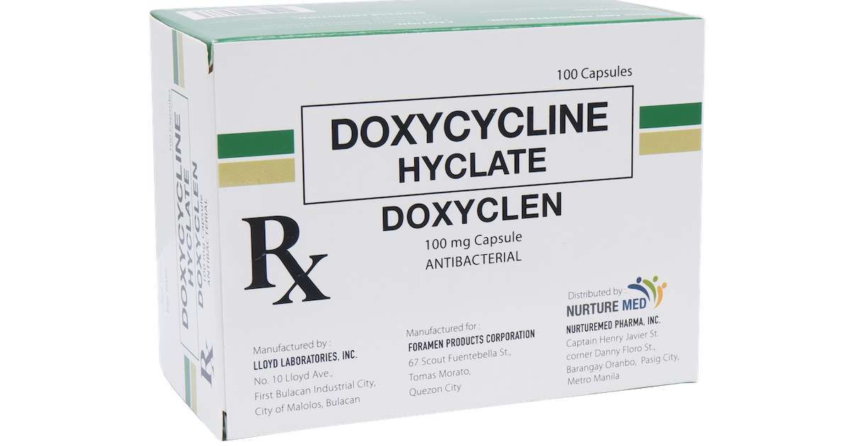 DOXYCLEN Doxycycline Hycalte 100mg Capsule 100's price in the ...